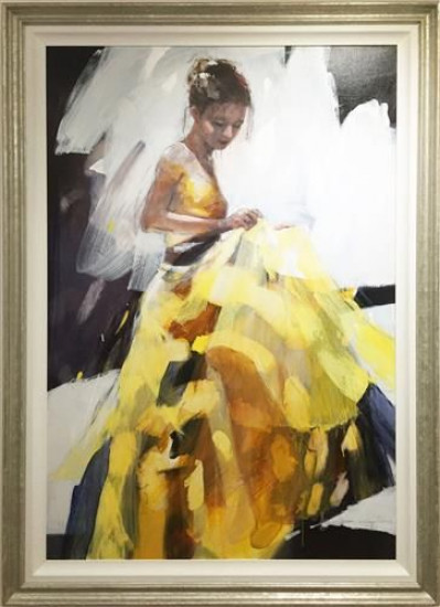 The Yellow Dress - Original - Framed by Christine Comyn