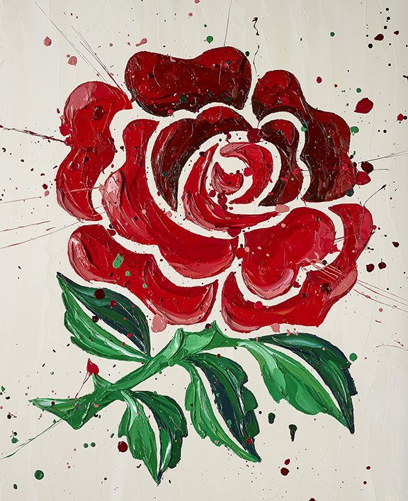 English Rose (England Rugby Logo) by Paul Oz