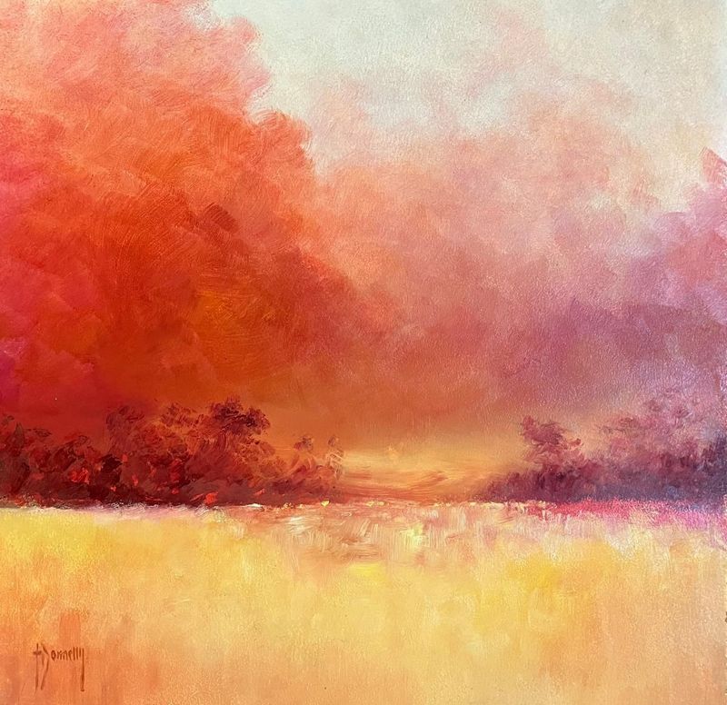 Fields Of Gold - Original - White Framed by Terry Donnelly