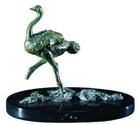 Ostrich - Bronze by Michael Simpson