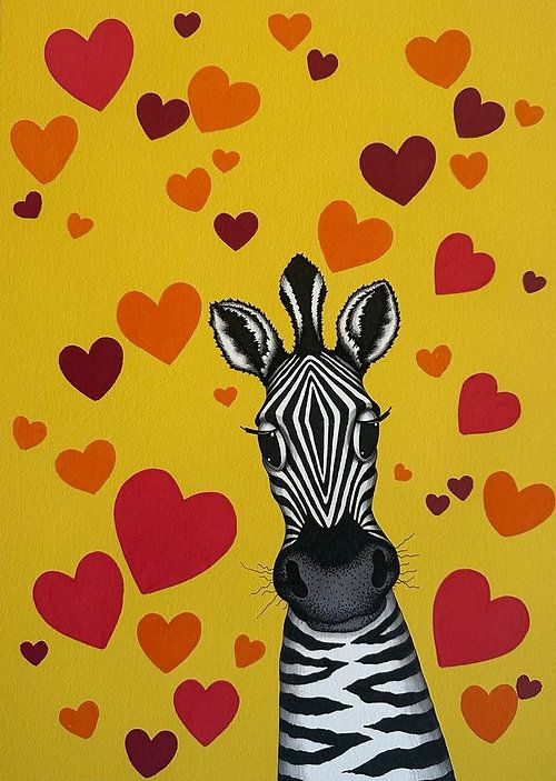 Yellow Zebra II by Caroline Shotton