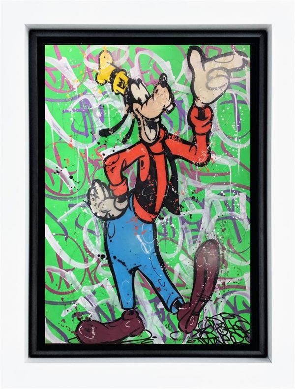 Goofy Wave - Original - Framed by Opake One