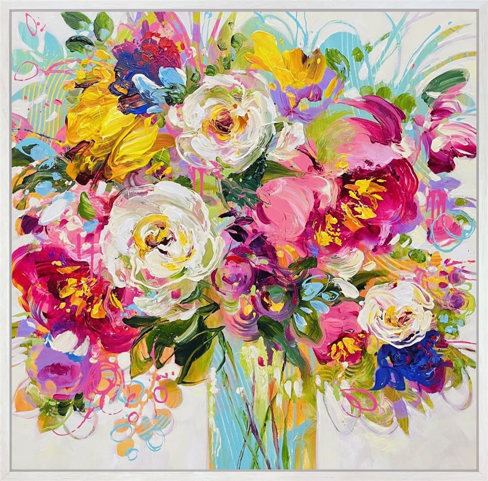 Where Flowers Whisper - Original - Framed by Anna Cher