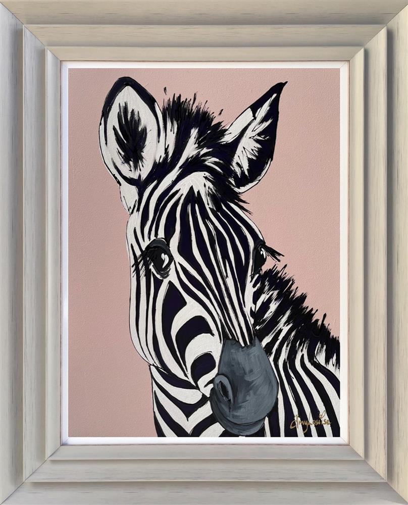 Zelda - Original - Light Grey Framed by Amy Louise