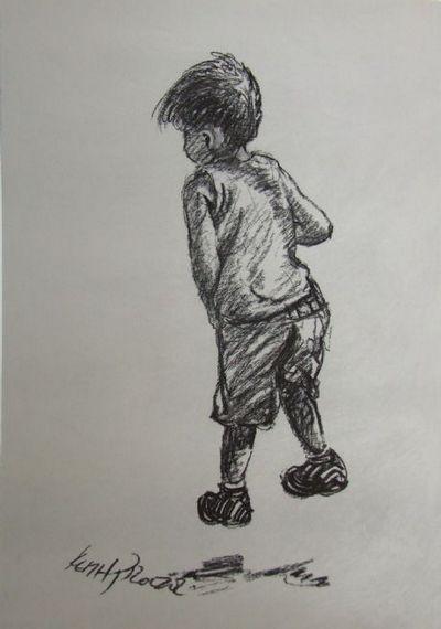 Watch Me Jump - Original Sketch - Framed by Keith Proctor